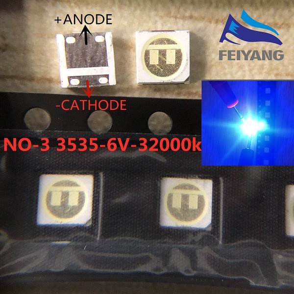 Jual LED 3535 COMMON ANODA SMD COLD WHITE 6V 2W | Shopee Indonesia