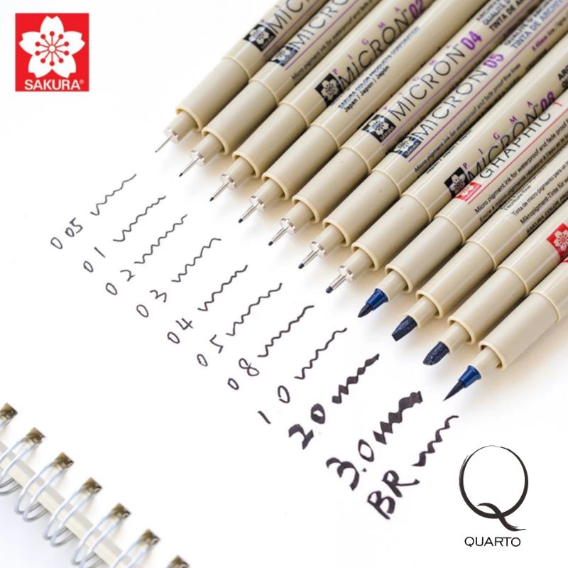 Jual Sakura Pigma Micron Drawing Pen Hitam Original | 005 | 03 | 05 ...