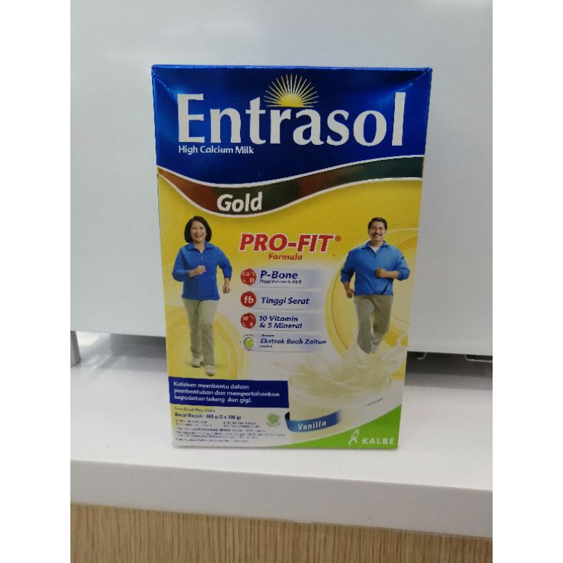 Jual Entrasol High Calcium Milk rasa Vanila 600 g(2x300 g) | Shopee ...