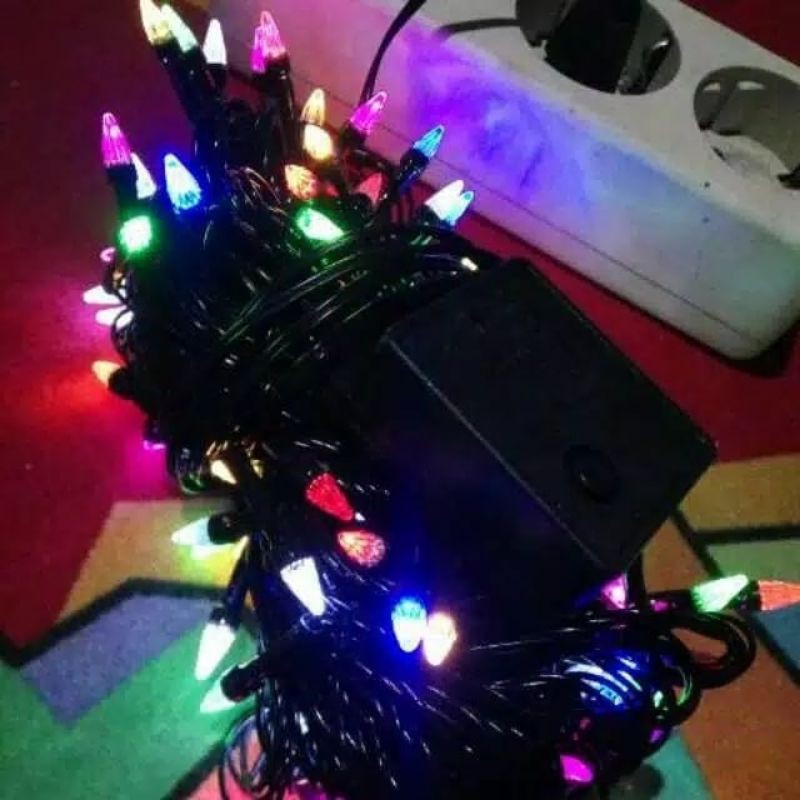 Jual lampu hias tumblr 7 warna kabel hitam 10 meter | Shopee Indonesia