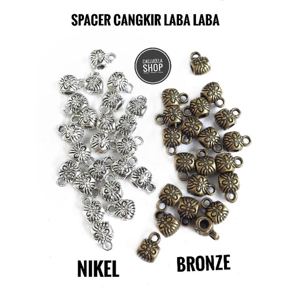 Jual 12 BIJI SPACER CANGKIR LABA LABA NIKE DAN BRONZE | BAHAN KERAJINAN ...