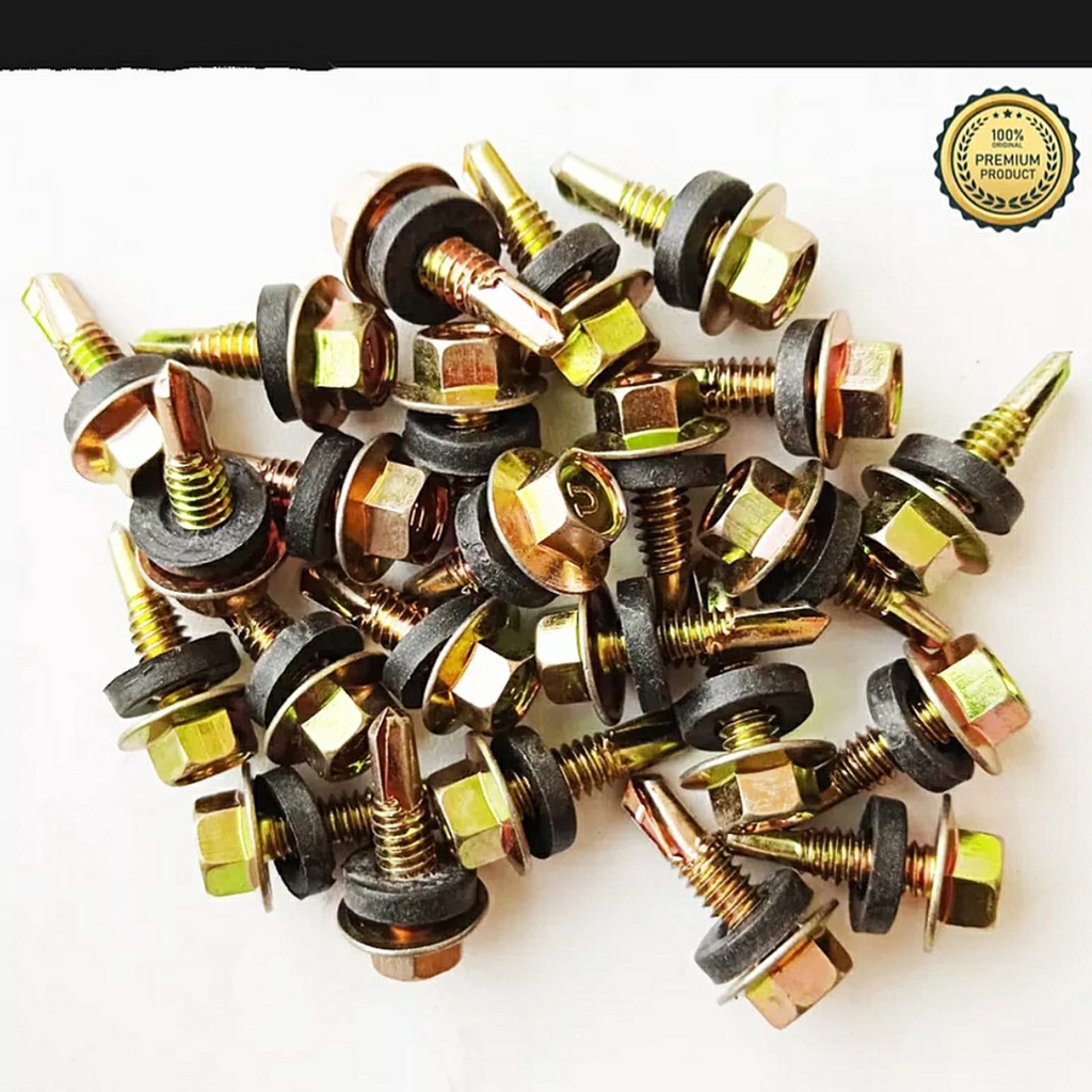 Jual Baut Roofing ukuran 12x20 isi 500pcs baut Self Drilling Screw ...
