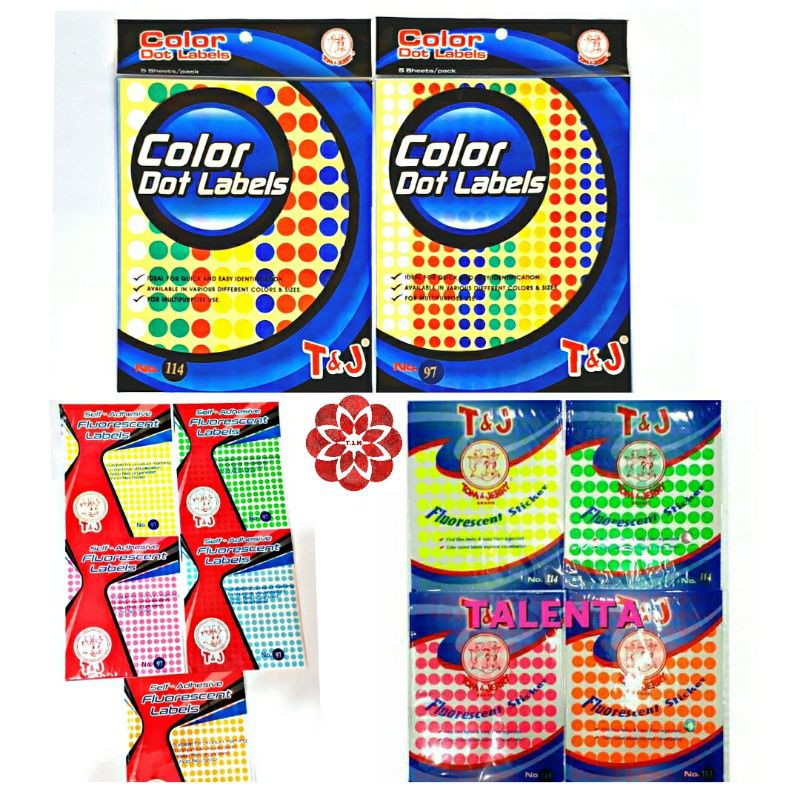 Jual Label Dot / Fluorescent Sticker Tom & Jerry 97 - 114 | Shopee ...
