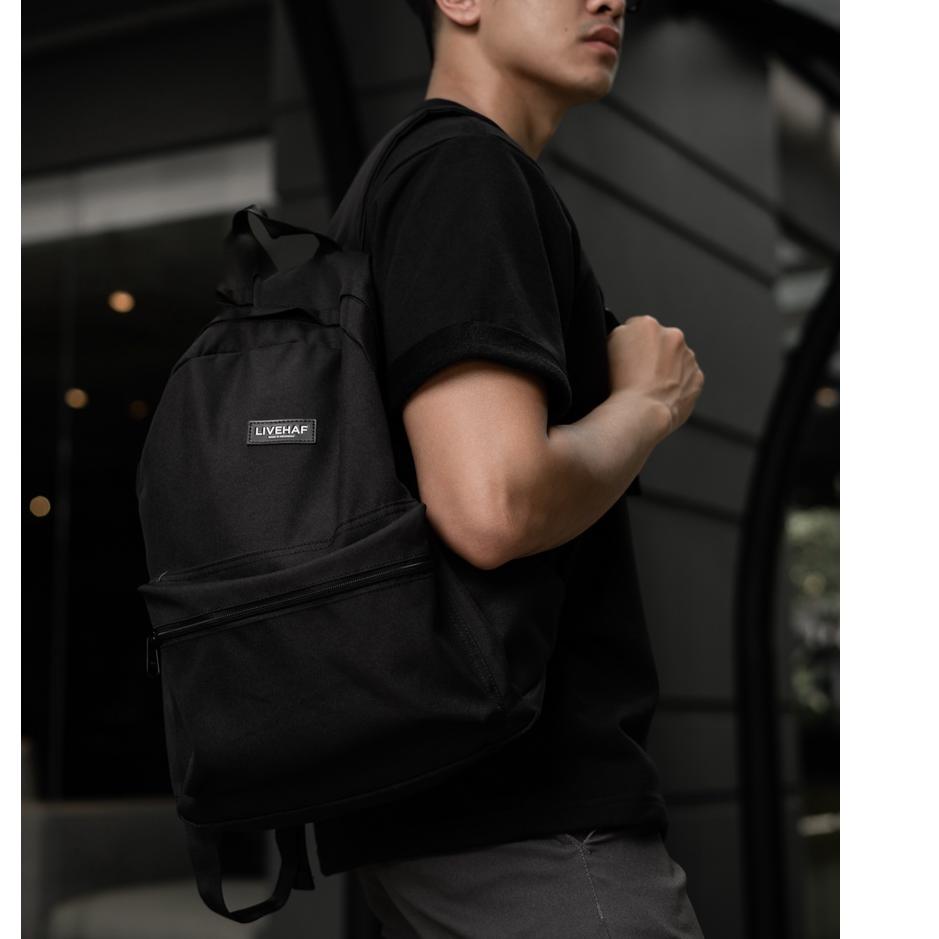 Jual Terbaru LIVEHAF - Every Backpack Black | Shopee Indonesia