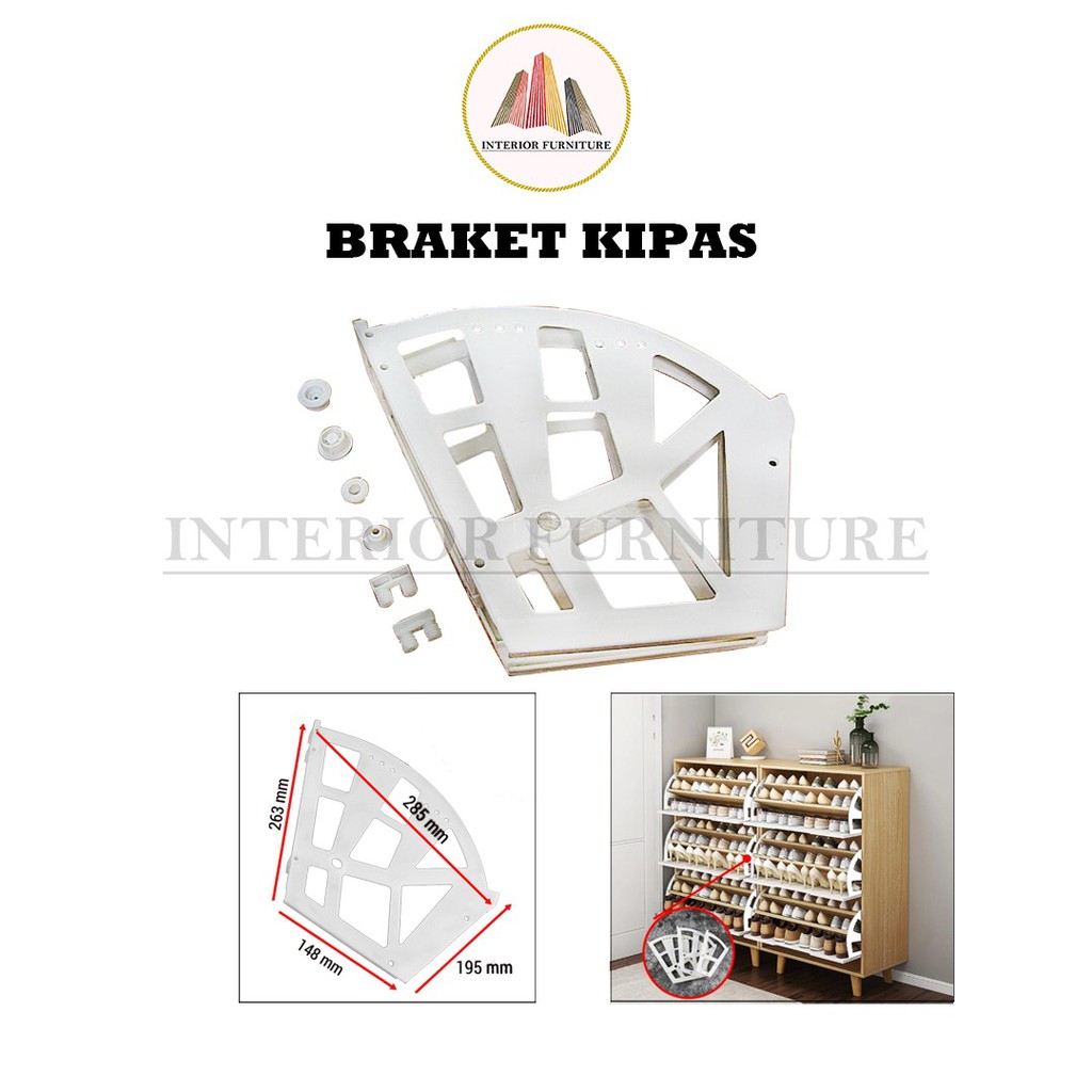 Jual Rak Sepatu Kipas / Rak Sepatu Putar / Bracket Fitting Lipat ...
