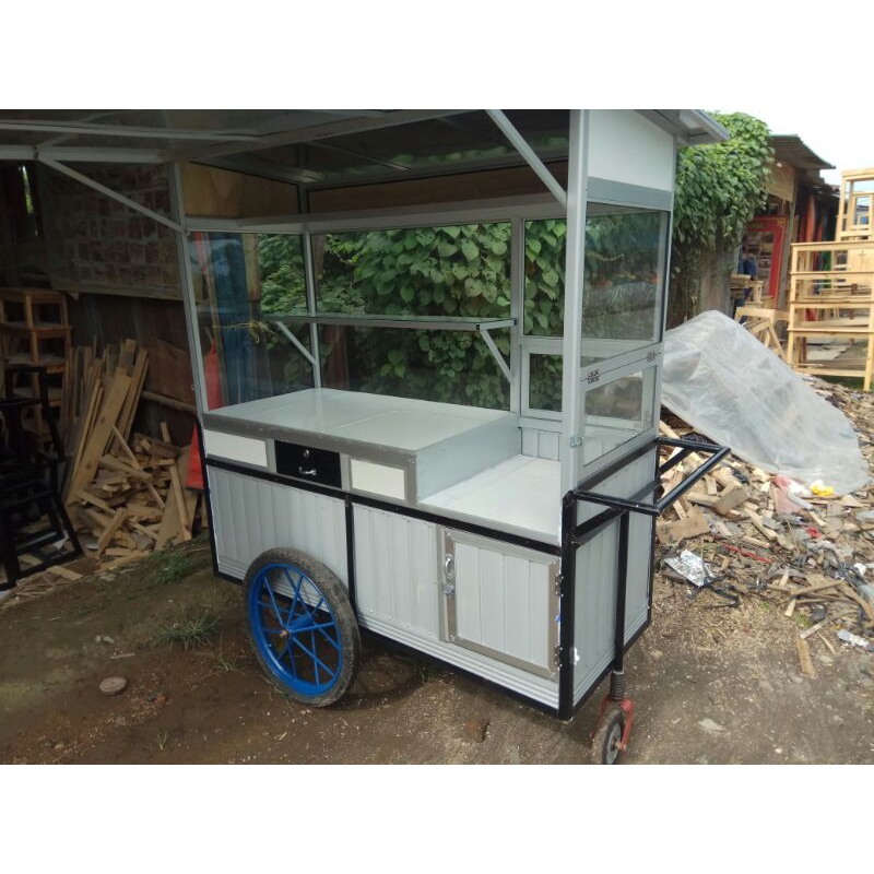 Jual gerobak roti bakar gerobak jualan serbaguna gerobak alumunium ...
