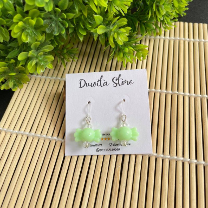 Jual HANDMADE ANTING ANAK/DEWASA KAITAN PLASTIK MOTIF PERMEN PASTEL ...