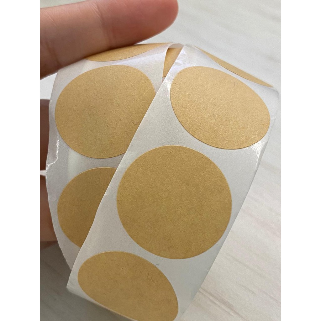 Jual Stiker Label Sticker Craft Brown Coklat Kraft Segel Seal Event ...