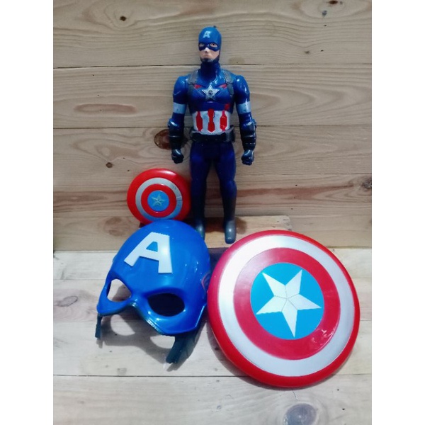 Jual figure captain america topeng mask captain america shield avenger ...