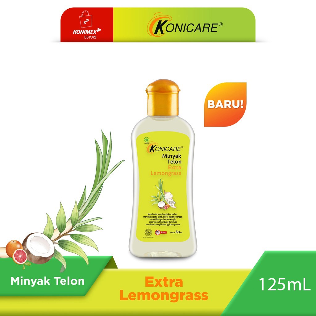 Jual Konicare Minyak Telon Extra Lemon Grass - 125mL | Shopee Indonesia