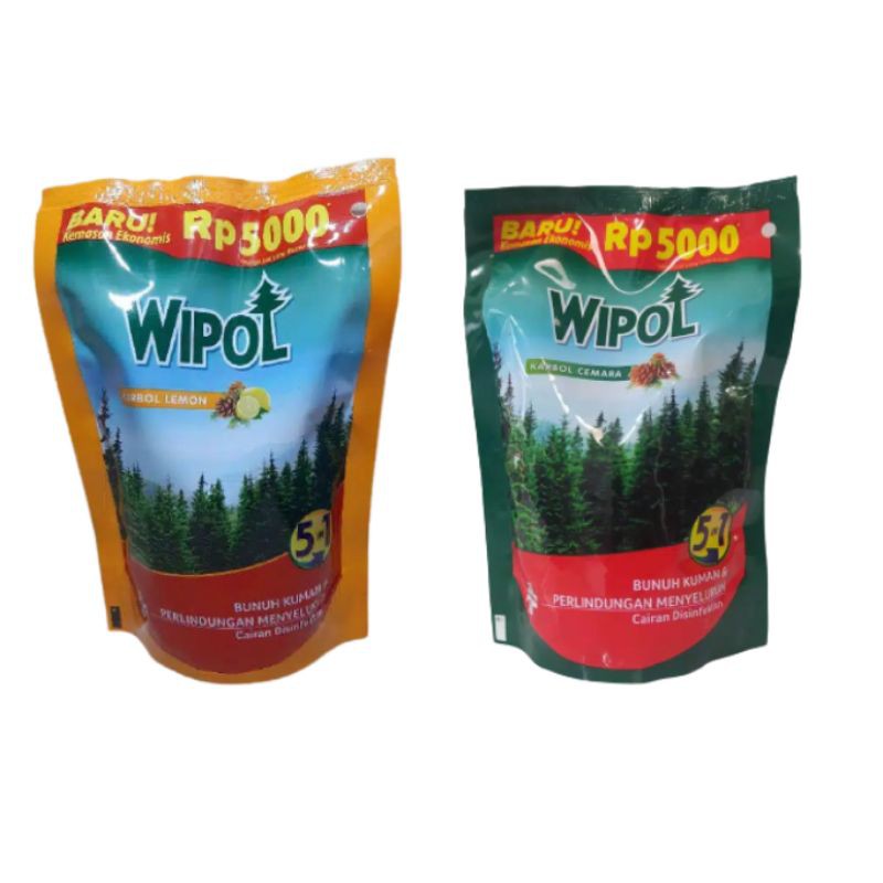 Jual Wipol Sabun Karbol Cemara Lemon Refill Pouch 200ml Pembersih ...