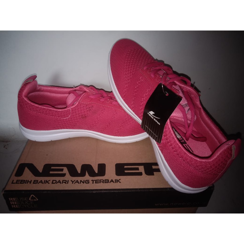 Jual Sepatu New Era Art Nicole Merah Fushia Original Product | Shopee ...