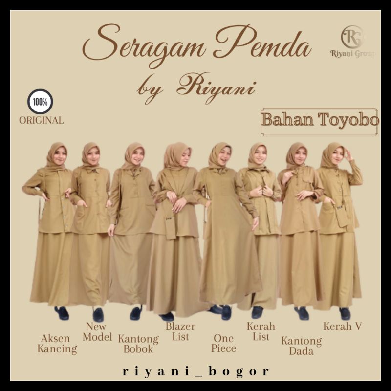 Jual SERIES PEMDA by RIYANI GAMIS SERASA SETELAN SERAGAM PEMDA GAMIS ...