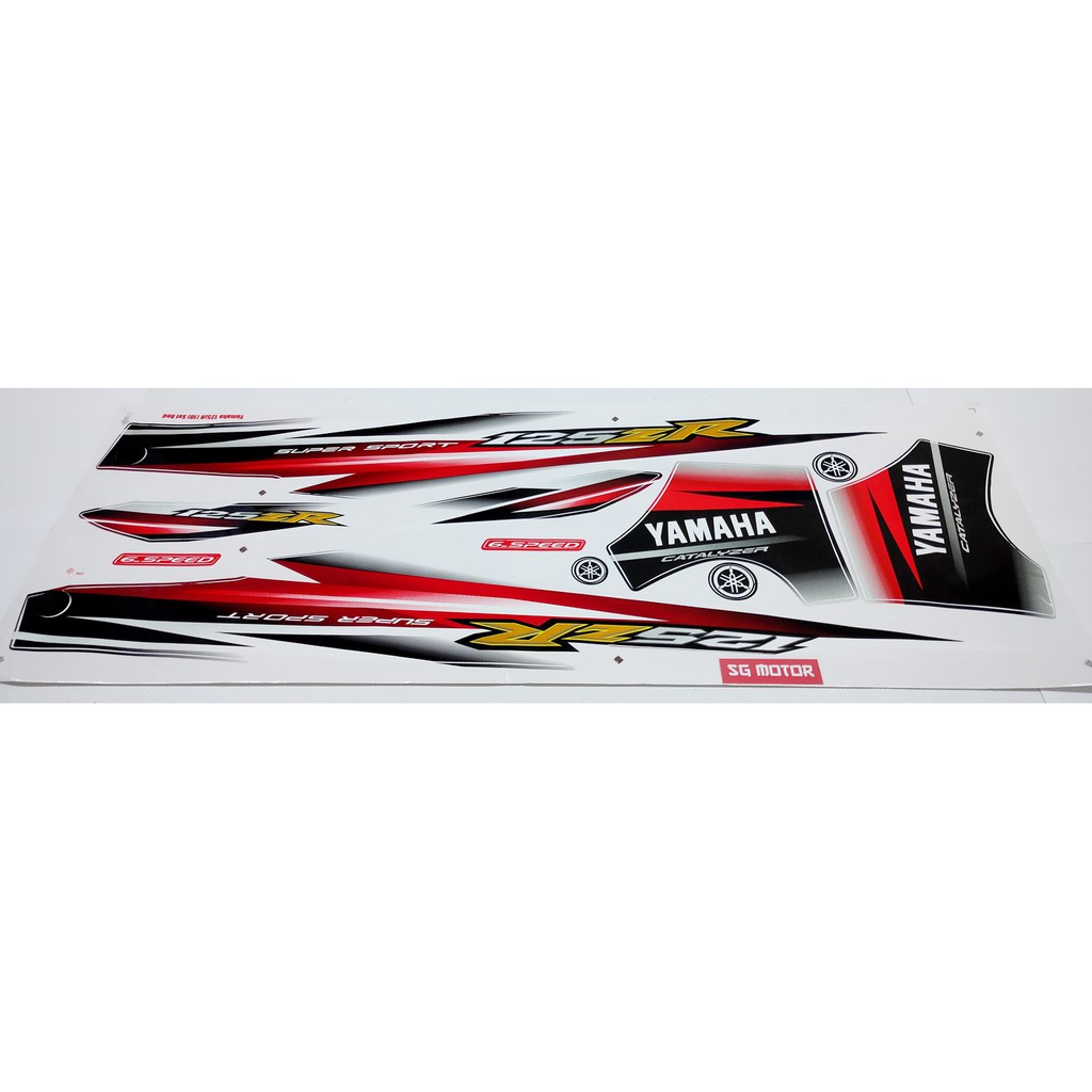 Jual STIKER. STRIPING BODY YAMAHA 125ZR WARNA MERAH (KODE 125ZR 10 RED ...