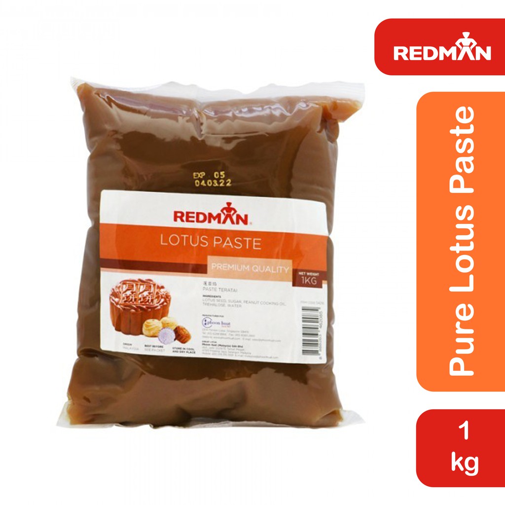 Jual Redman Pure Lotus Paste 1Kg Pasta Isian Filling Mooncake Biji ...