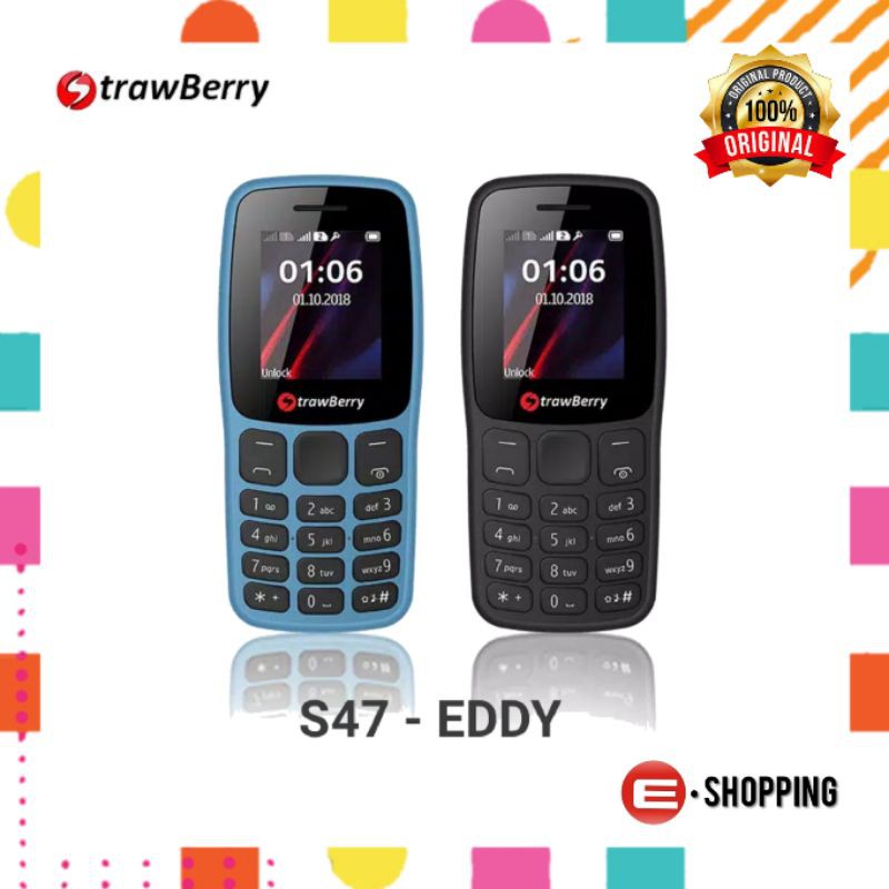 Jual Strawberry S47 Eddy - Handphone Candybar Dual SIM Card / HP Kamera / Bluetooth | Shopee ...