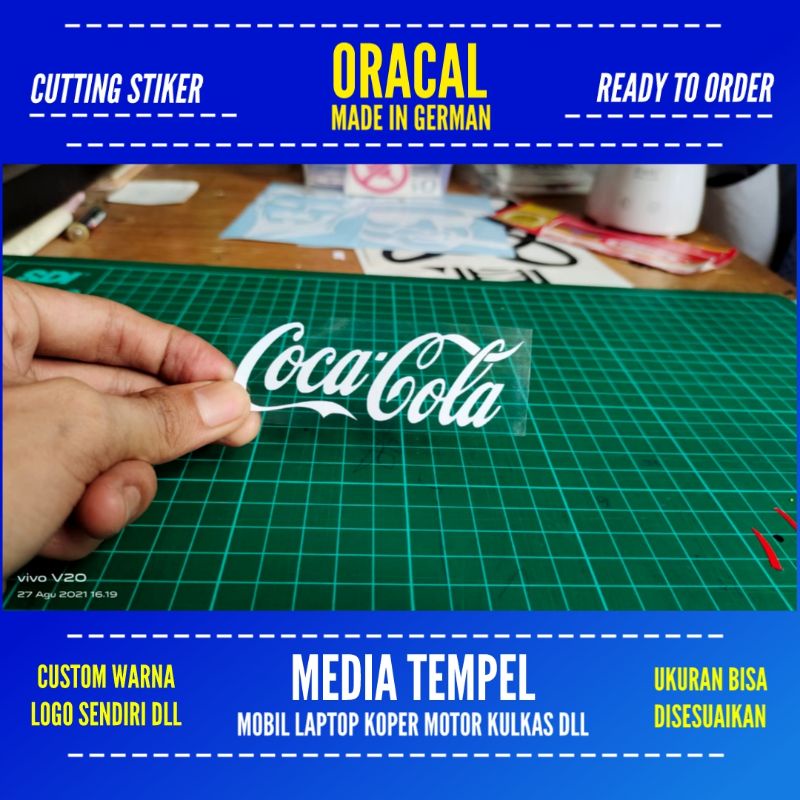 Jual STIKER COCA COLA CUTTING BAHAN ORACAL CUSTOM LOGO | Shopee Indonesia
