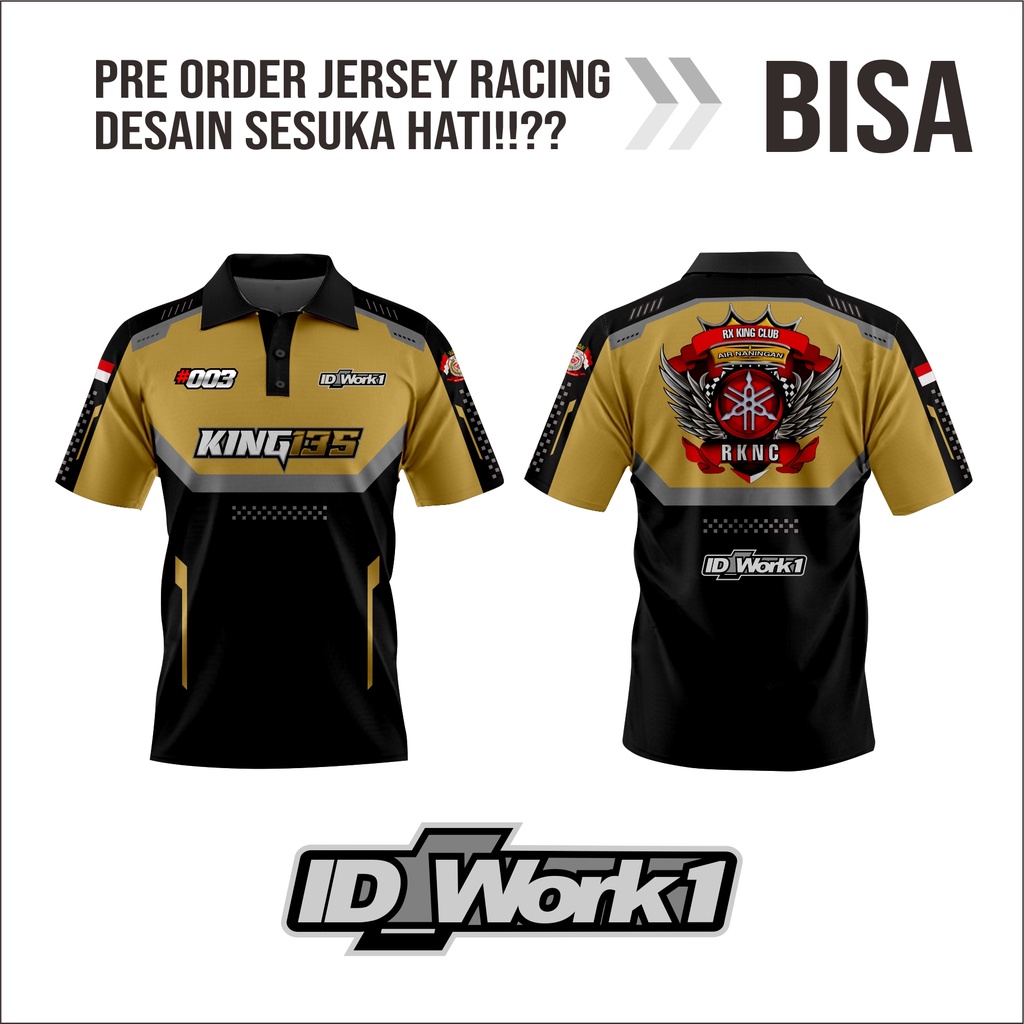 Jual kaos polo jersey wangky racing custome desain rx king komunitas club motor | Shopee Indonesia