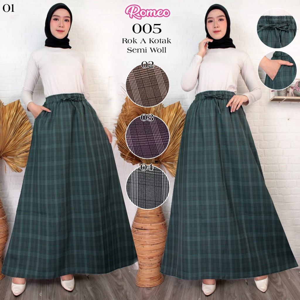Jual Rok maxi semi woll motif ban pinggang full karet bisa semua ukuran ...