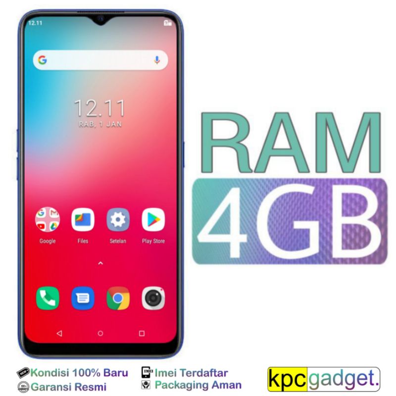 Jual Hp Android Smartphone Murah 4G Murah - Layar 6.2inch - Waterdrop ...