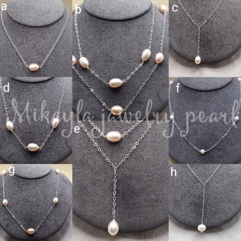 Jual Kalung mutiara|Kalung silver 925 mutiara lombok|Kalung perak 925 ...