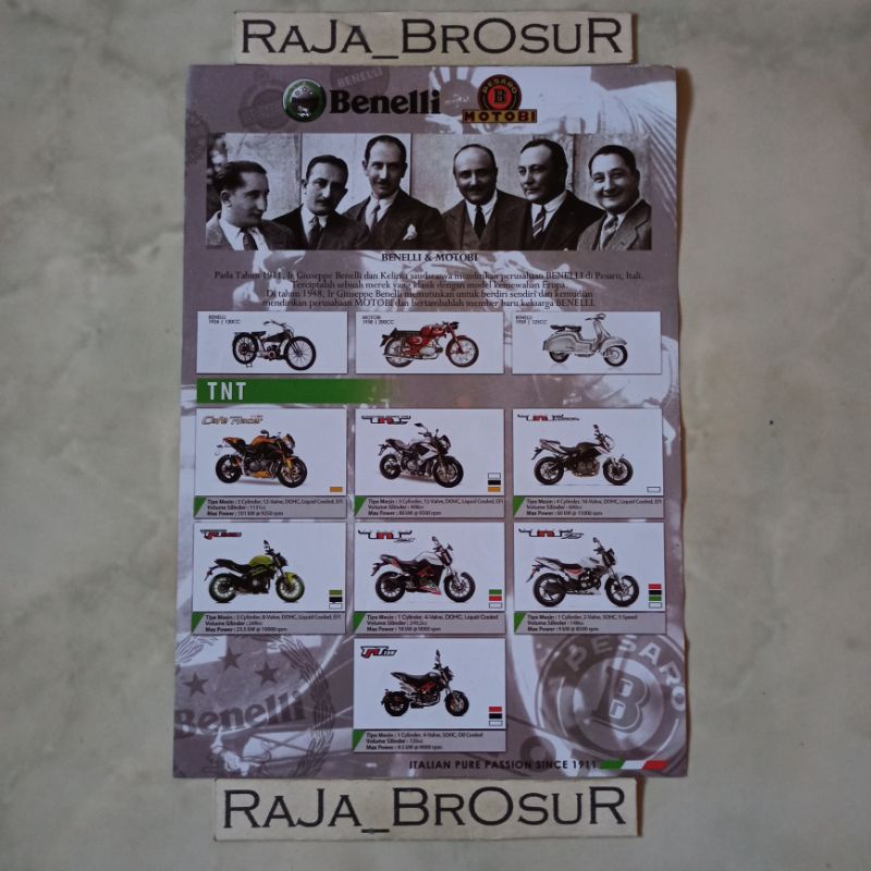 Jual Poster brosur katalog flyer Benelli line up | Shopee Indonesia