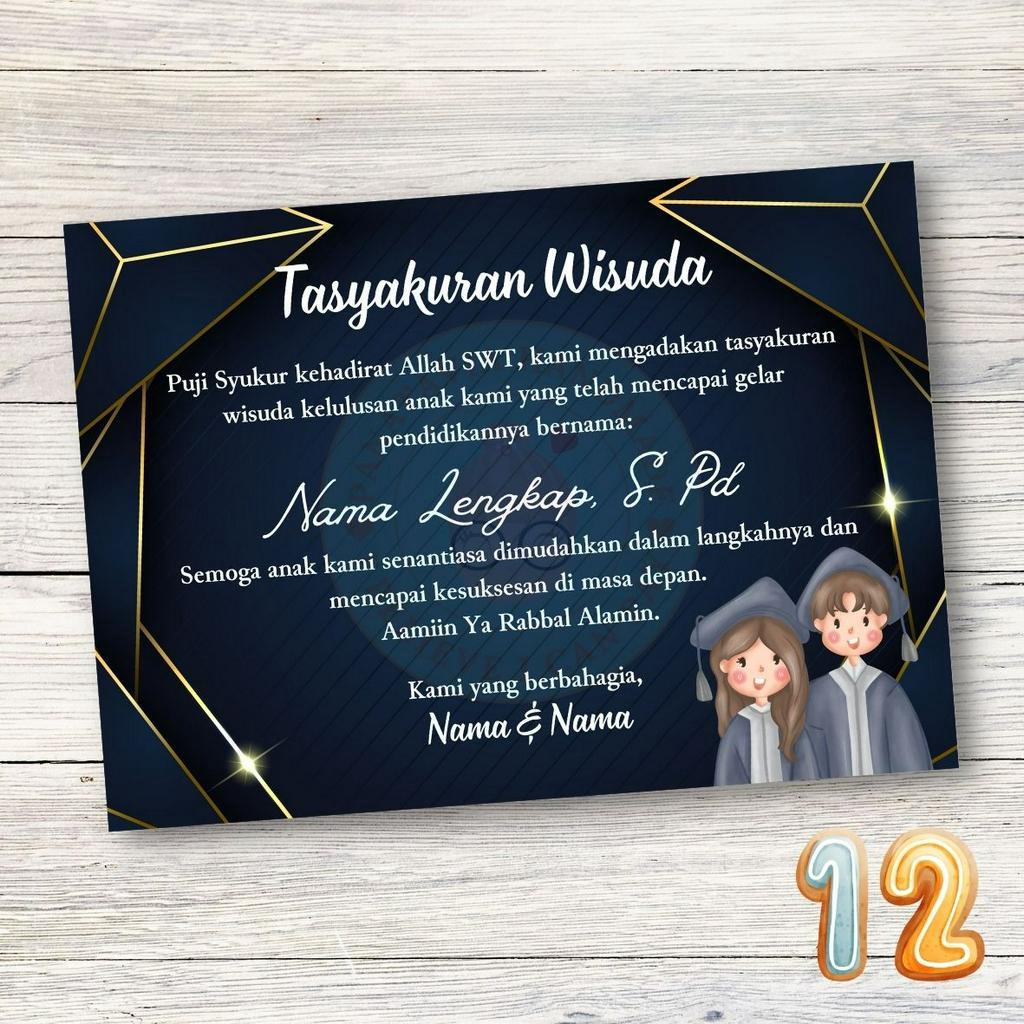 Jual Kartu Ucapan Wisuda / Kelulusan & Stiker Ucapan Tasyakuran Wisuda ...