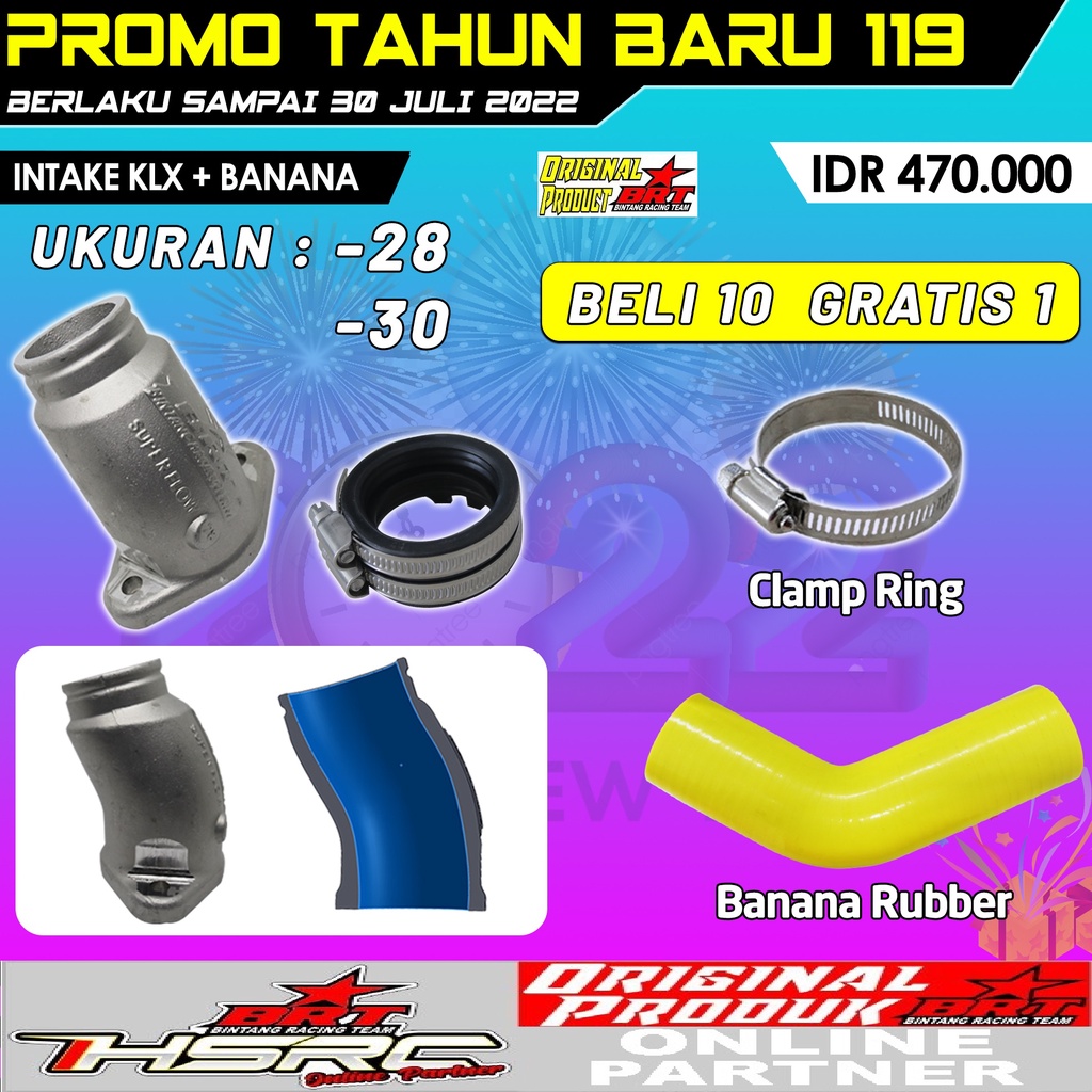 Jual SUPER INTAKE BRT Kawasaki KLX 150 140 D Tracker 28 30 32 34 Banana Rubber Karet Filter ...