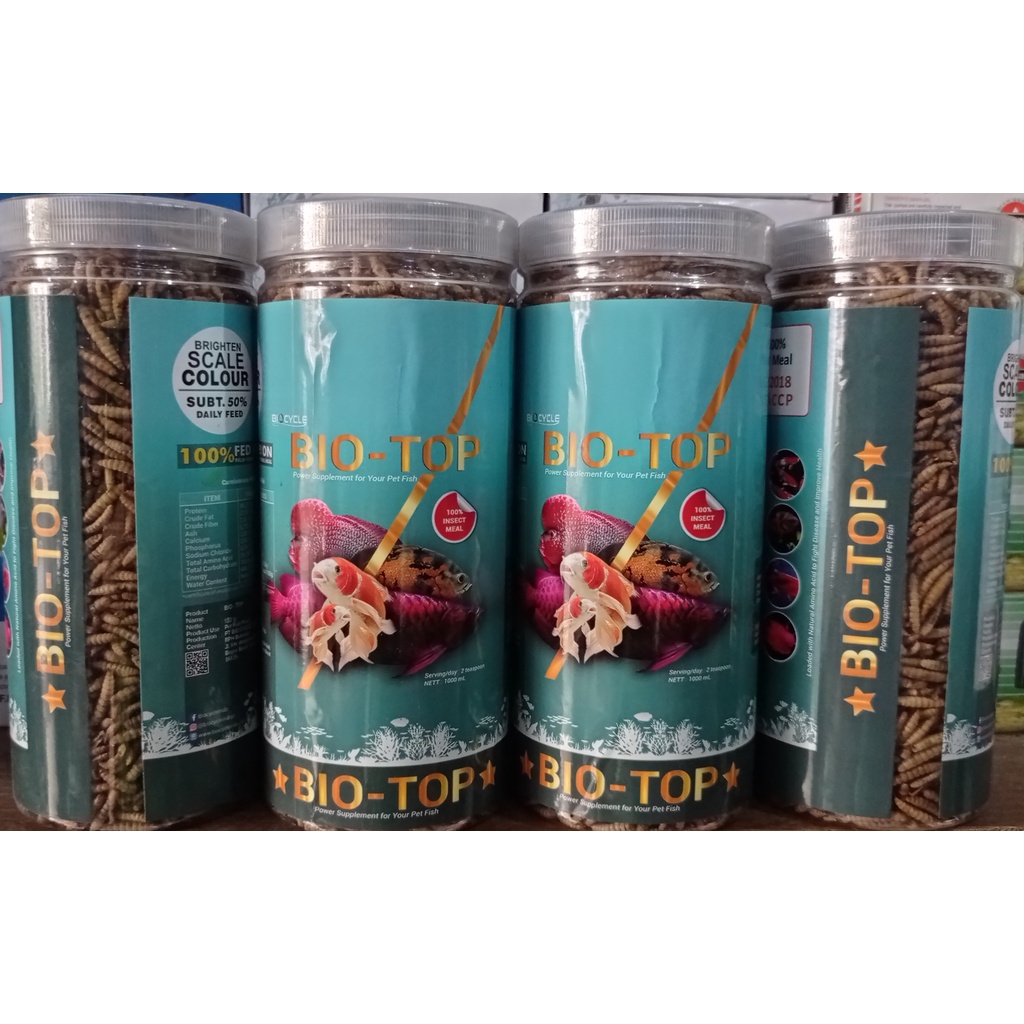 Jual BIOTOP Maggot BSF Bio Top KEMASAN BOTOL TOPLES Pakan Makanan ...