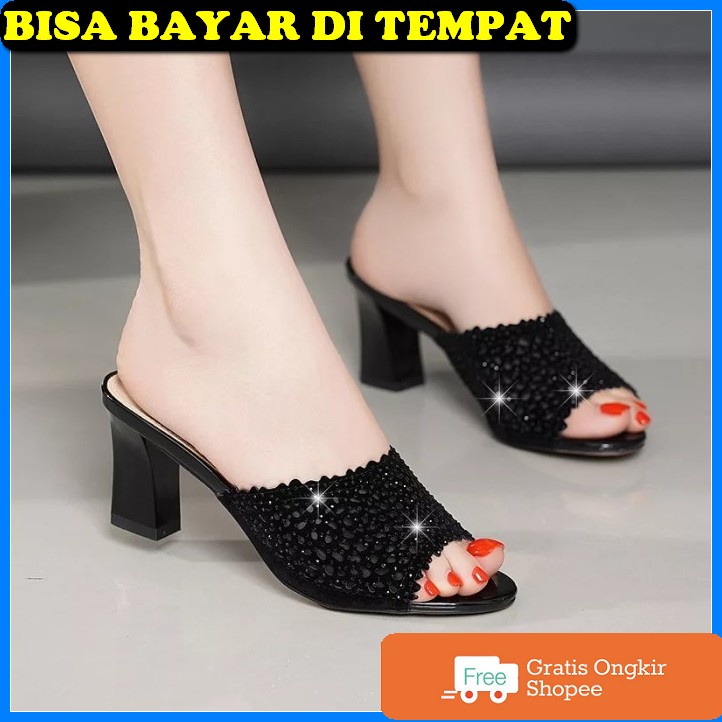 Jual Sepatu Hak Heels Wanita Import Mh 06 Haig Hell Jepit Ebora 9Cm He ...