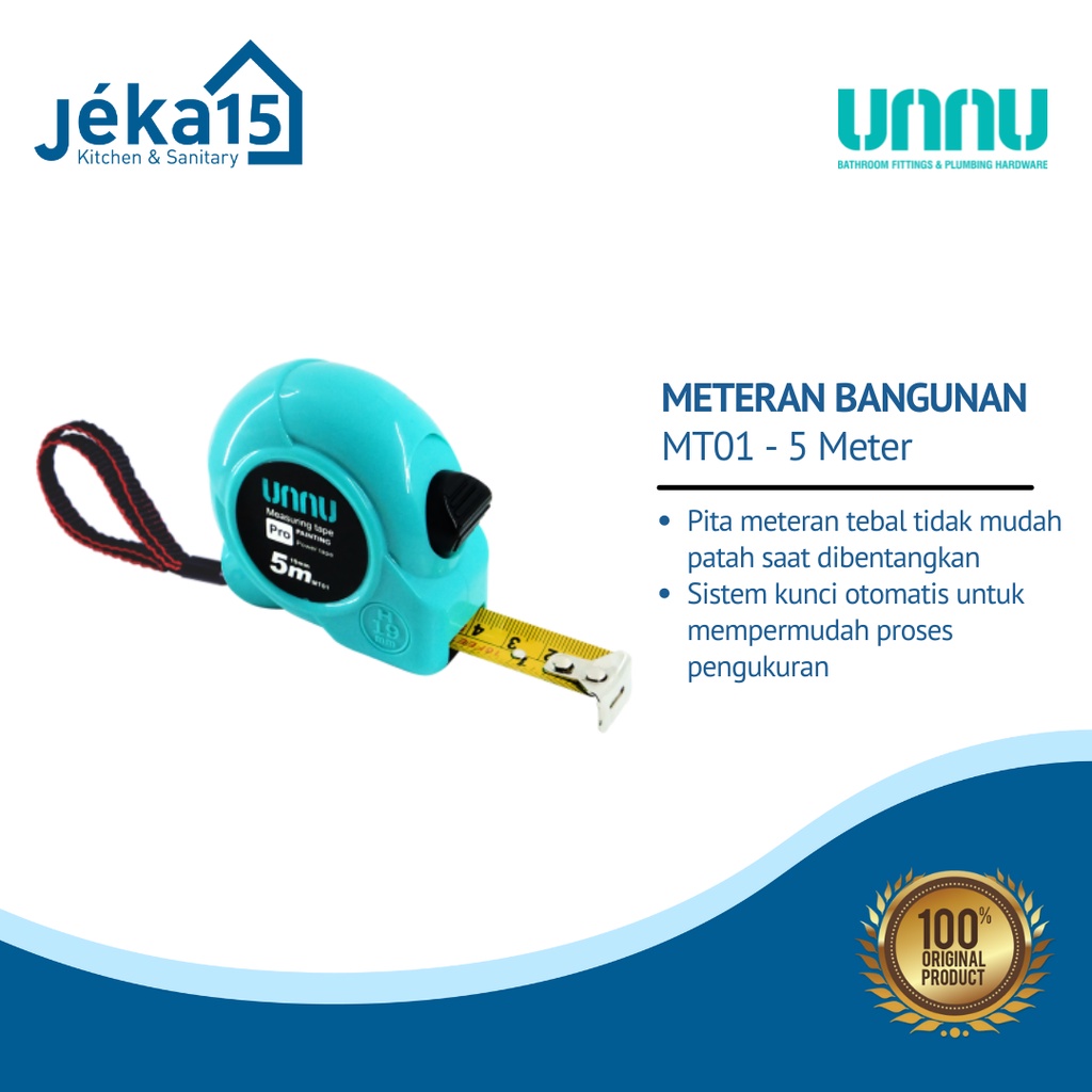 Jual UNNU MT01 METERAN / METERAN BANGUNAN / METERAN TERBAIK UKURAN 5 ...