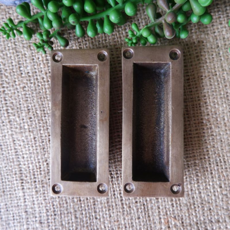 Jual Handle pintu model tanam handle laci kuningan antik | Shopee Indonesia