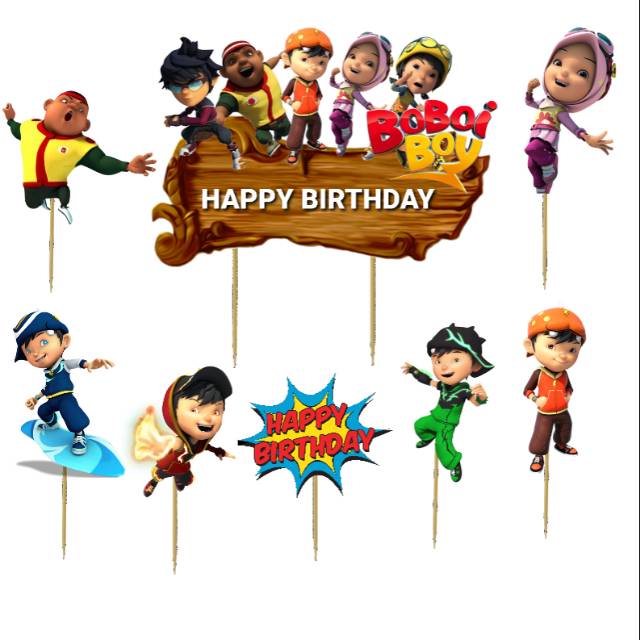 Jual Topper Cake/Cupcake Tambah nama, Hiasan Kue Ulang Tahun, Motif ...