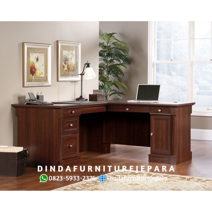 Jual MEJA KERJA DIREKTUR JATI - MEJA KERJA L SHAPE - MEJA KERJA ...