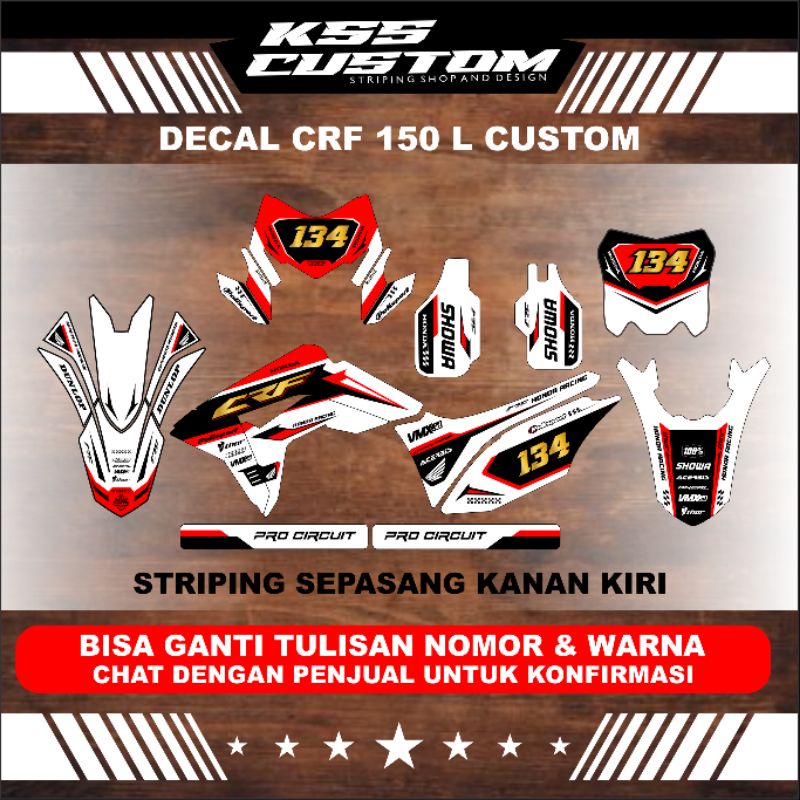 Jual DECAL CRF150L SIMPEL VARIASI - DECAL CRF 150L FULL BODY - DECAL ...