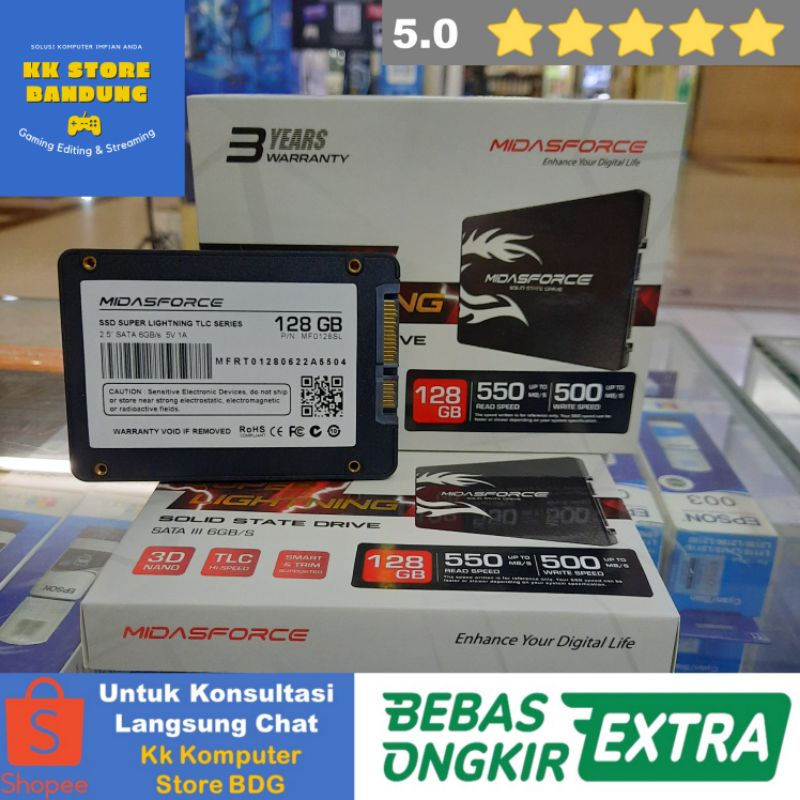 Jual SSD 128GB MIDASFORCE SATA 3 6GB/s | SSD MIDAS 128 GB SUPER ...