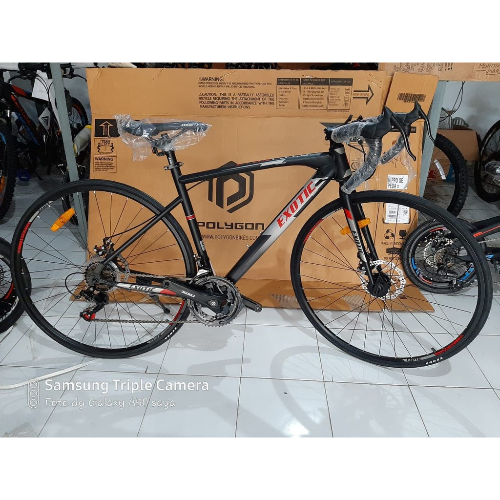 Jual Sepeda balap Road Bike RoadBike Exotic ET-2708 FS 1.0 2 x 7 speed | Shopee Indonesia