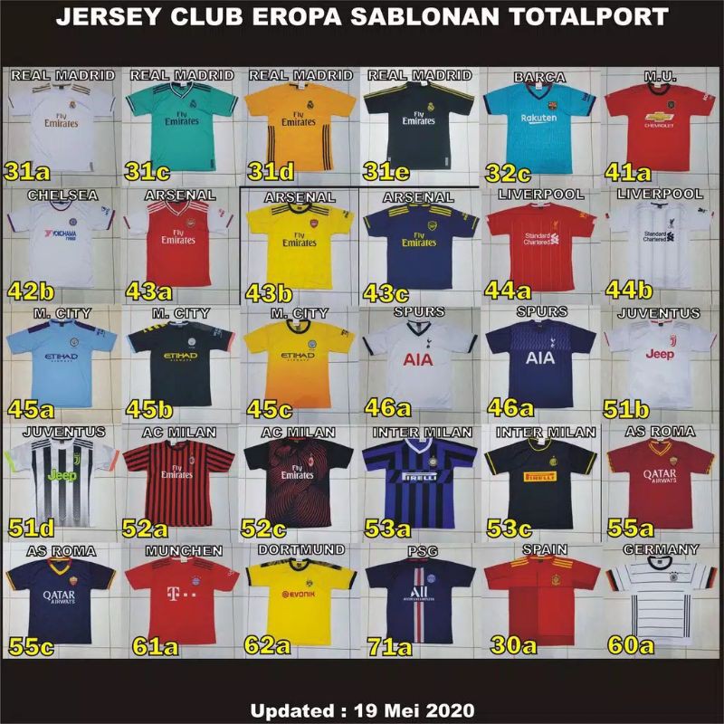 Jual JERSEY EROPA TOTAL SPORT | Shopee Indonesia