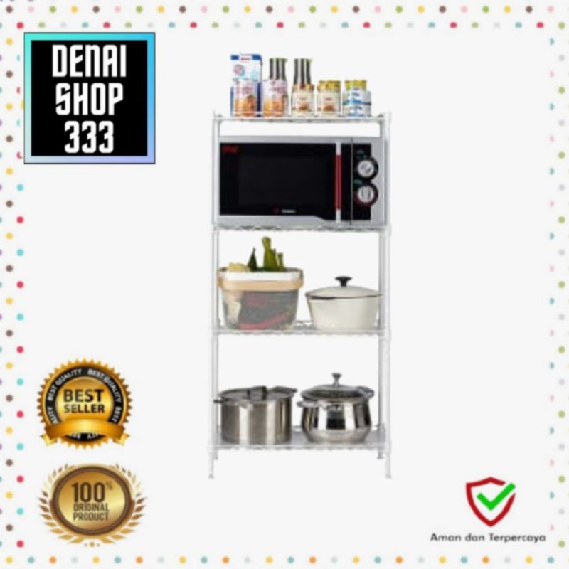 Jual Krisbow Rak Besi 4 Tingkat - Putih | Shopee Indonesia