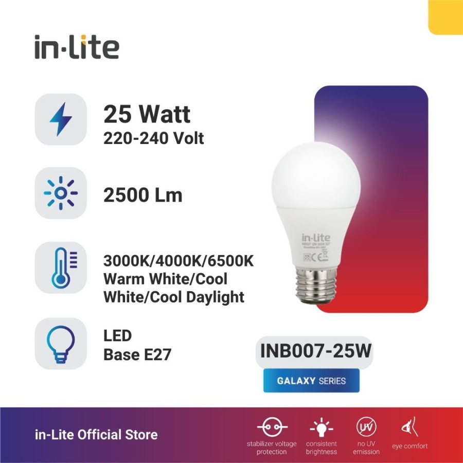 Jual in-Lite LED Lampu Bohlam 25 Watt | Shopee Indonesia