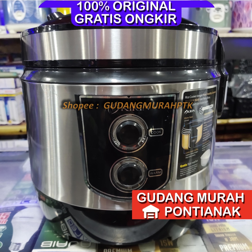 Jual Rice Cooker Kirin / Magic Com Ceramic 2 Liter KRC-390 SL SILVER 2 Liter 2L ricecooker ...