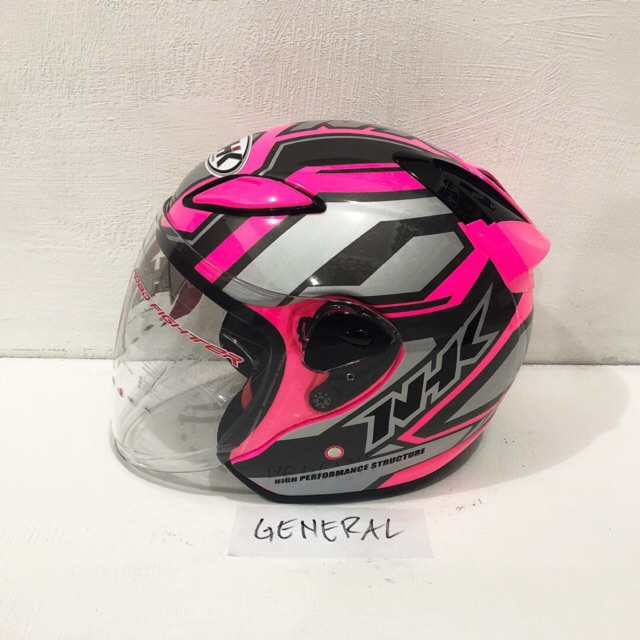 Jual Helm NHK R6 Motif Nitro Pink Fluorecent Silver Pink Stabilo Flo ...