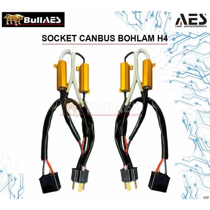 Jual Socket H4 Car LED Headlight Canbus Kuning I ANTI FLICKER | Shopee ...
