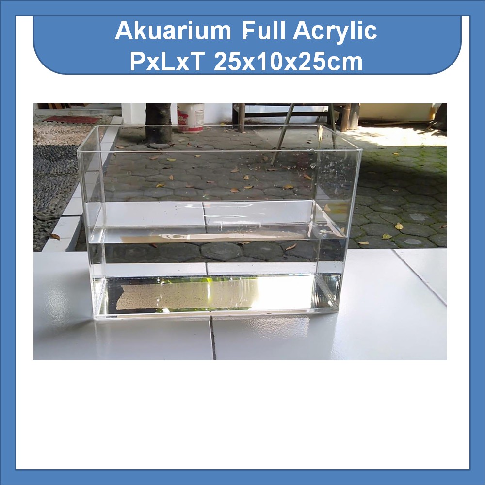 Jual Akuarium Single Akrilik PxLxT 25x10x25cm | Shopee Indonesia