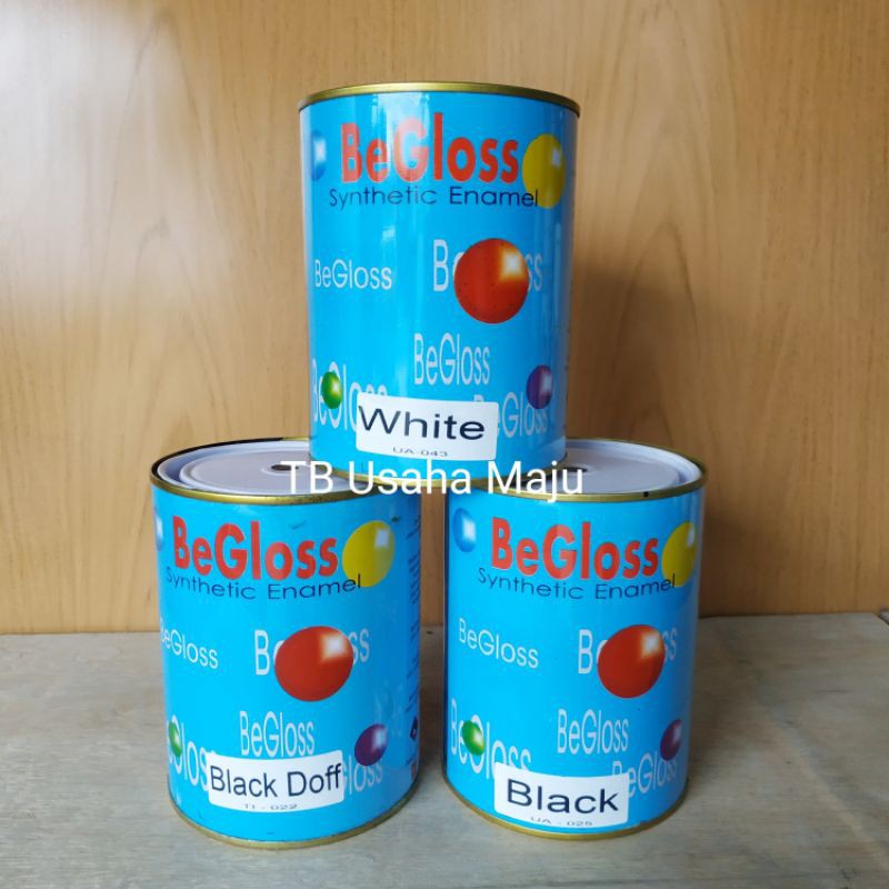 Jual Cat Minyak untuk Kayu / Besi Be Gloss White White Doff Black Black ...
