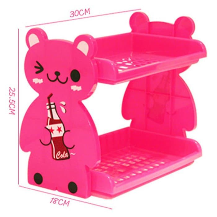 Jual Rak Susun Plastik Karakter Cute Lucu Storage Organizer Serbaguna ...