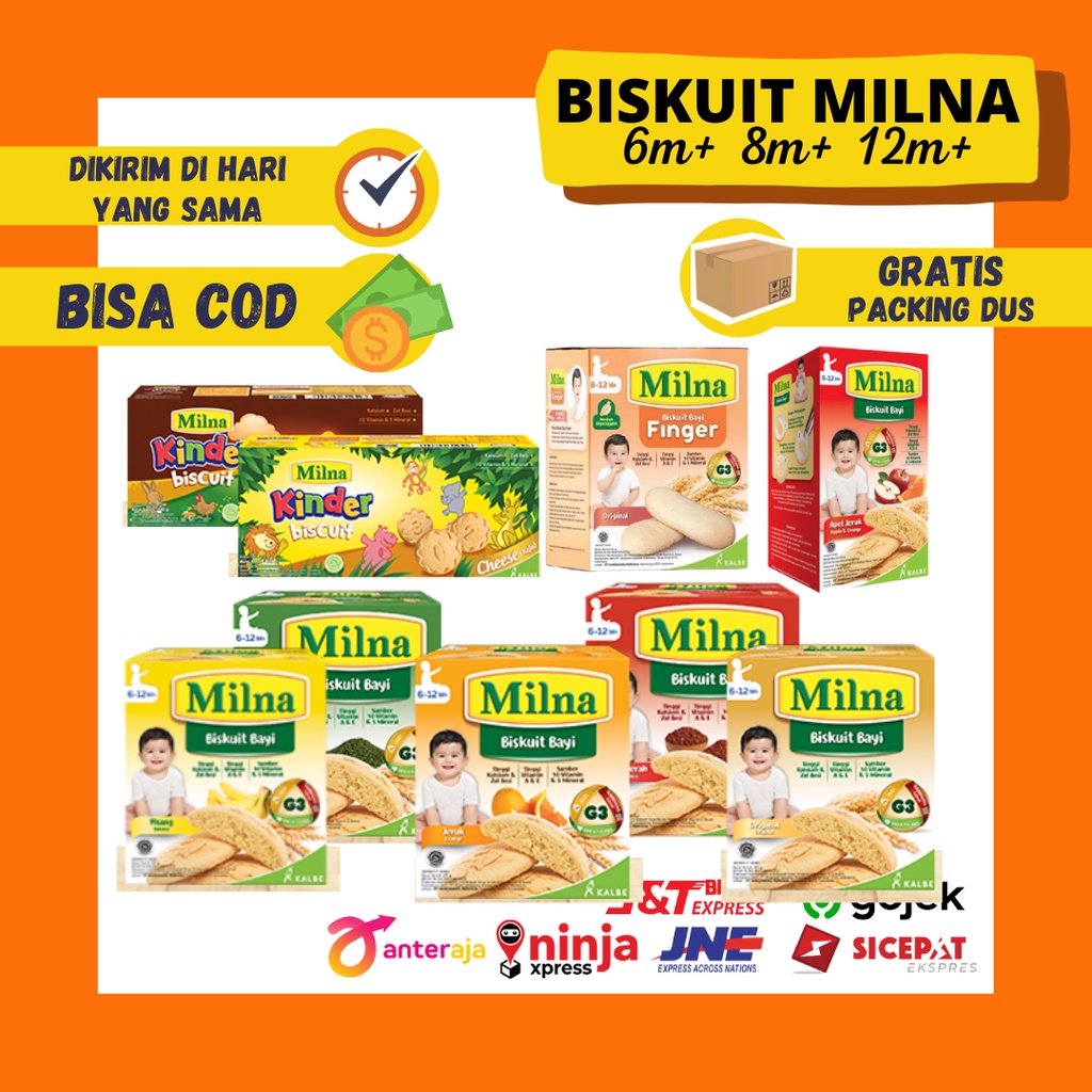 Jual Milna Biskuit Bayi 6 12 Bulan Kinder 1 Tahun Bubur Bayi Finger ...