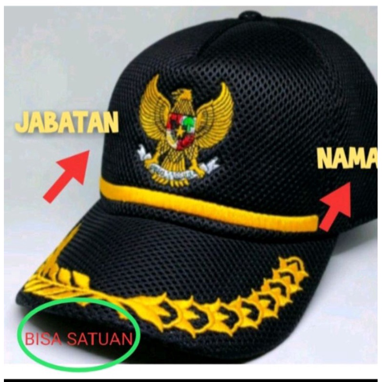 Jual TOPI DINAS APARAT,PNS,ASN,PERANGKAT DESA DLL.BISA PAKE NAMA DAN JABATAN | Shopee Indonesia