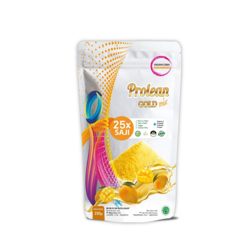 Jual PROLEAN Psyllium Husk Gold Mix @250 gram Rasa Mangga ada Vitamin C ...