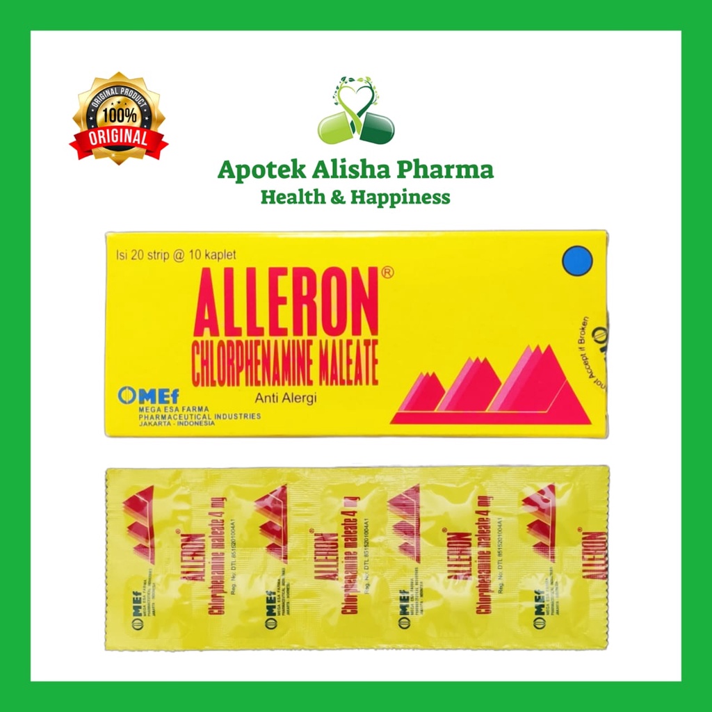 Jual Alleron MEF Box isi 200 dan Strip isi 10 Aleron CTM Obat Alergi ...